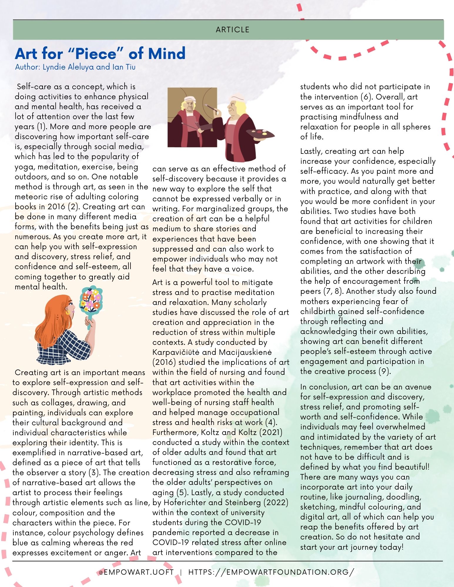 Art for “Piece” of mind – EmpowART Foundation